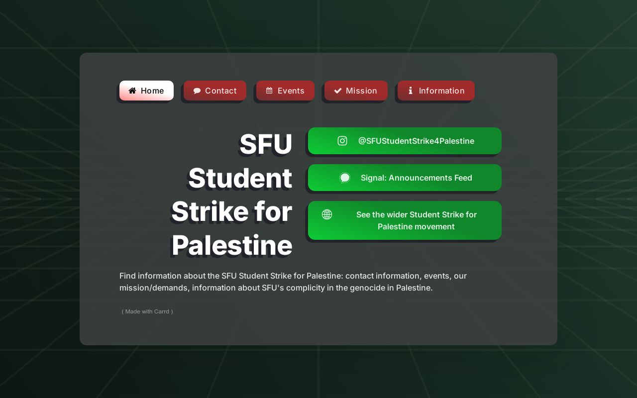 SFU Student Strike for Palestine
